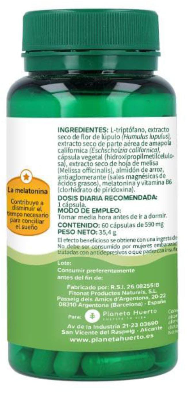 MELATONINA COMPLEX 60 CAP. - La Botica del fenix