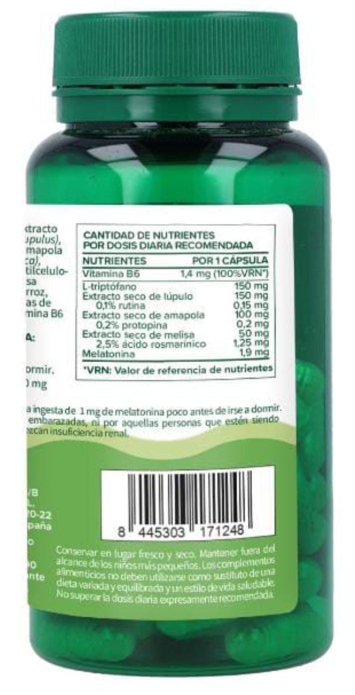 MELATONINA COMPLEX 60 CAP. - La Botica del fenix